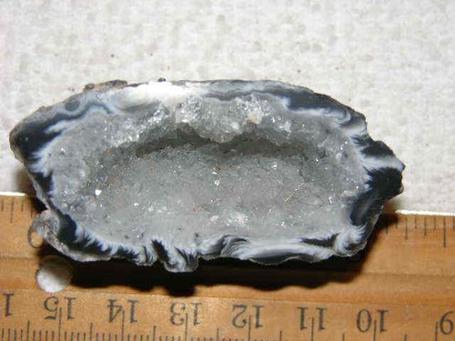 Agate geode half cut and polished with druzy crystal filled center 2 ...