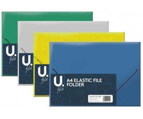 A4 Files Elastic Band Folders Document Paper Storage Foolscap Organiser ...