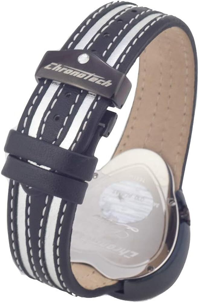 Chronotech Womens Analogue Quartz Watch with Leather Strap CT7688M-12 ...