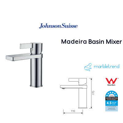 Johnson Suisse / marbletrend MADEIRA BASIN MIXER CHROME - 6 STAR WELS ...