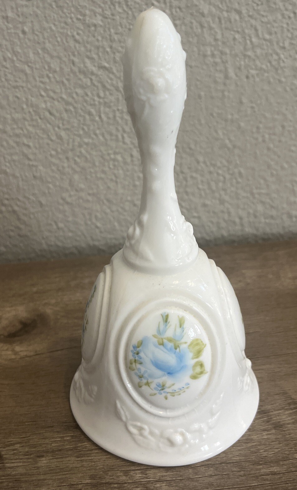 Fenton Blue Floral Bell by Freda Hubbard - Missing Bell | eBay