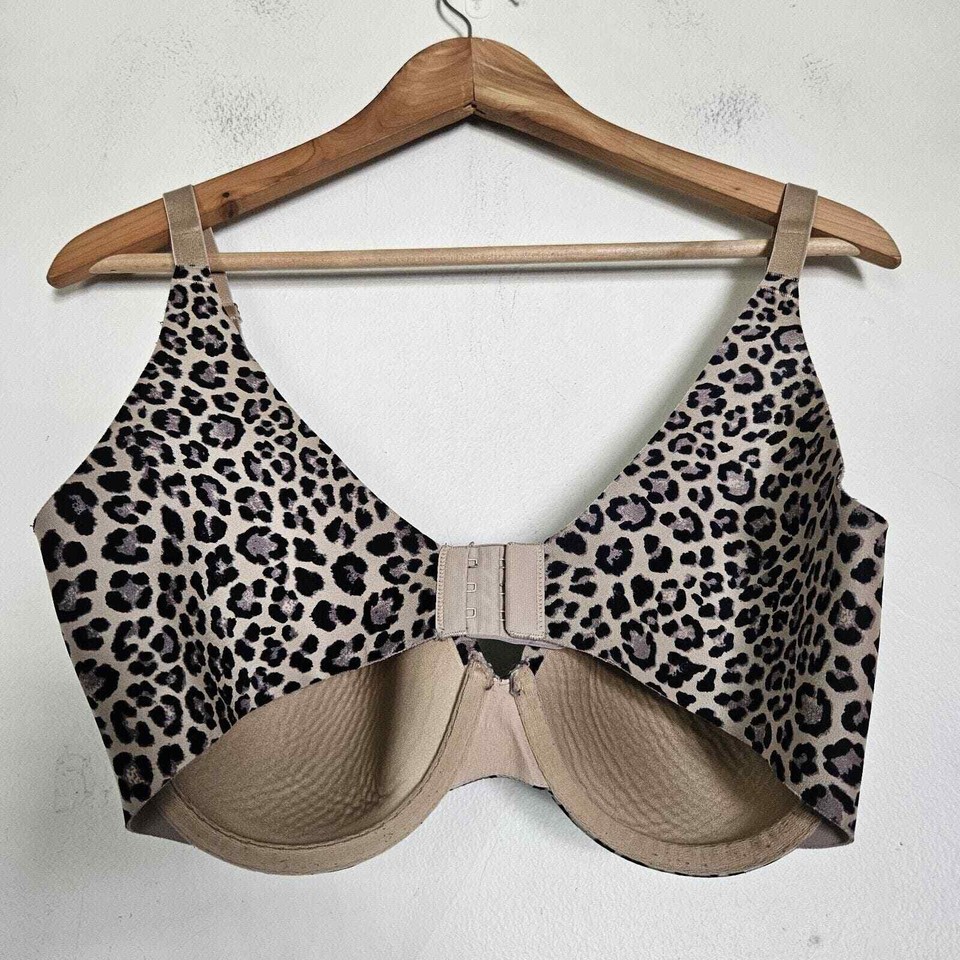 Soma Vanishing Back Full Coverage Bra Size 34DD Leopard Print | eBay