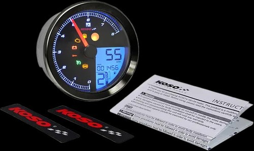 Koso Black Electronic Speedometer Tachometer for Harley Softail Slim 12 ...