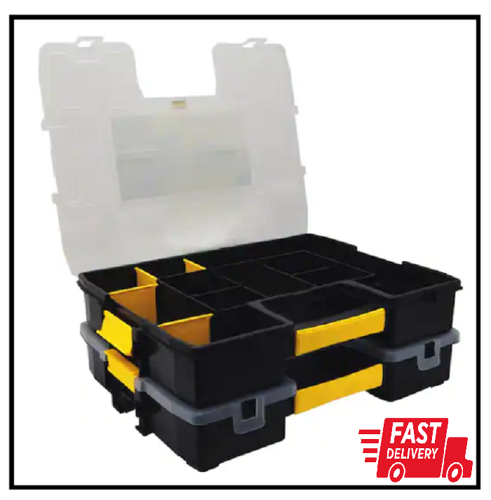 Stanley 14-compartment Portable Hardware Home Small Parts Organizer ...