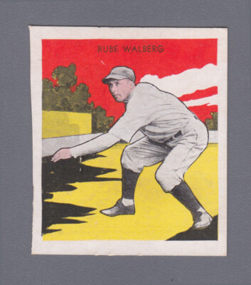 1933 Tattoo Orbit Rube Walberg Philadelphia Athletics Baseball Card ...