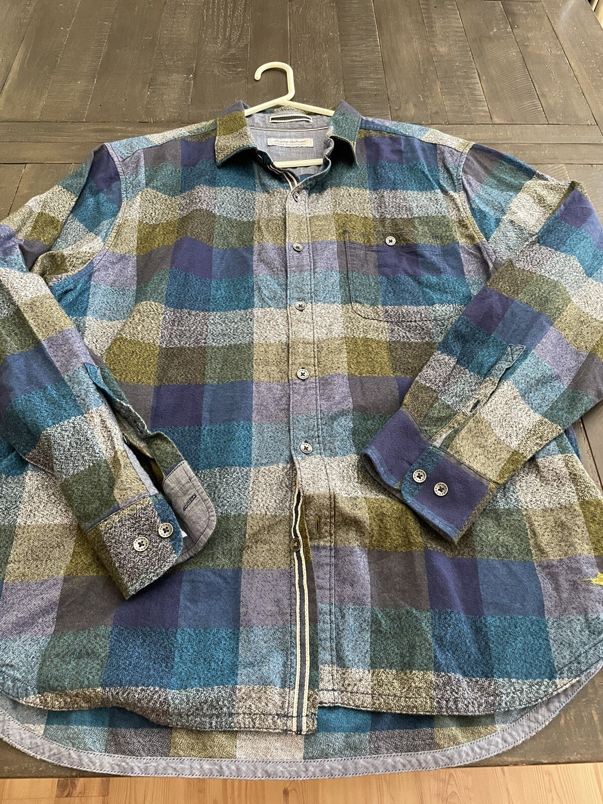 Mens Rommy Bahama Flannel Xl Canyon Beach - Gem