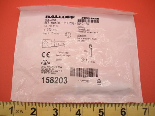 Balluff BES02N6 Proximity Sensor BES M08EH1-PSC20B-S04G-S01 Sn 2mm 10 ...