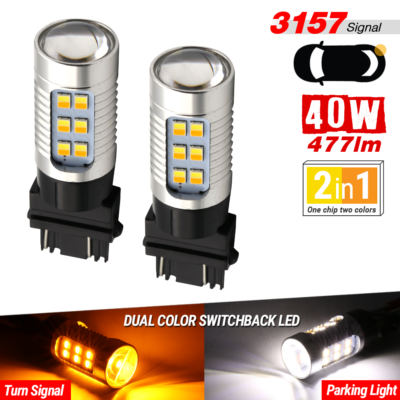 3157 LED Switchback White-Amber Type-1 DRL Turn signal Parking LED ...