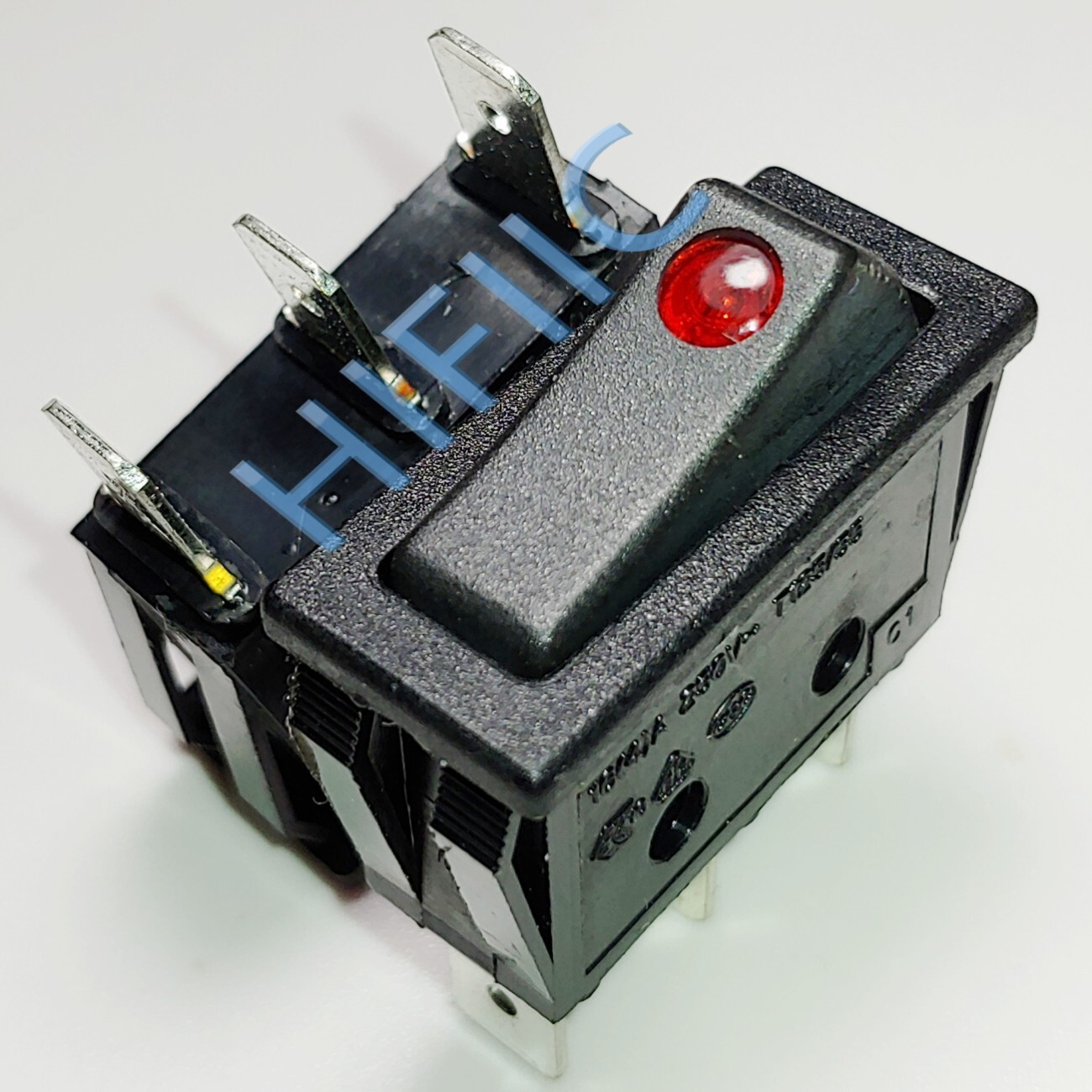 CANAL RH SERIES Rocker Switch Red Lamp 3Pins 2 Positions 16A 125VAC 16A ...