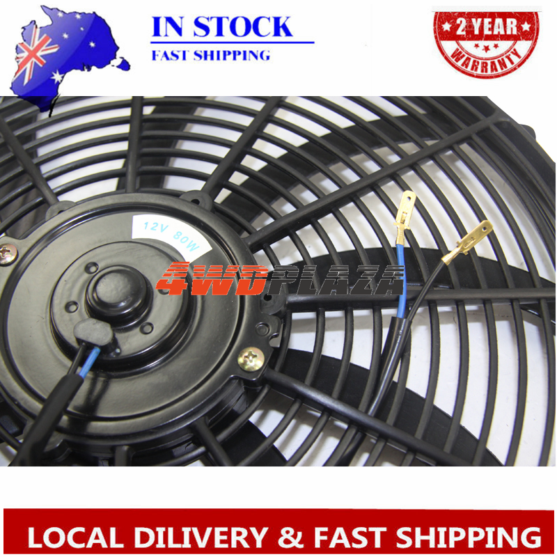 2pcs 16 inch PULL/PUSH RADIATOR Electirc Thermo Curved Blade FAN ...