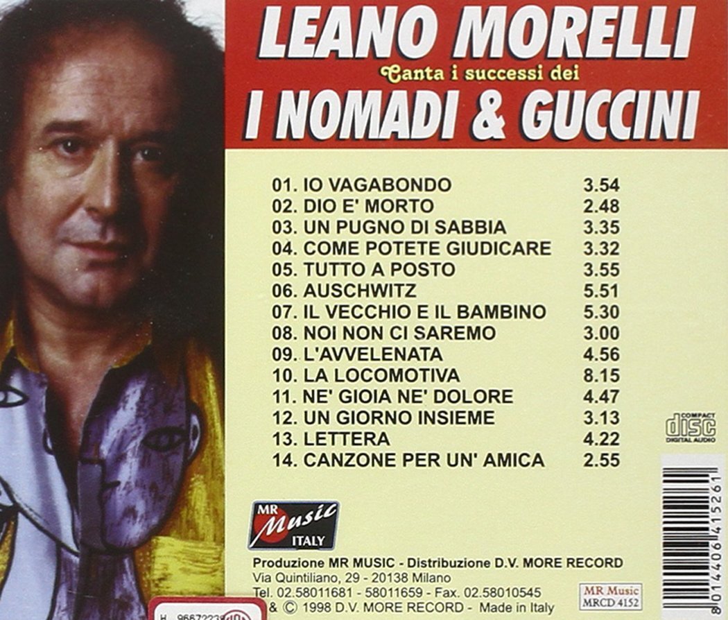 MORELLI,LEANO Canta Nomadi & Guccini (CD) (US IMPORT) | eBay