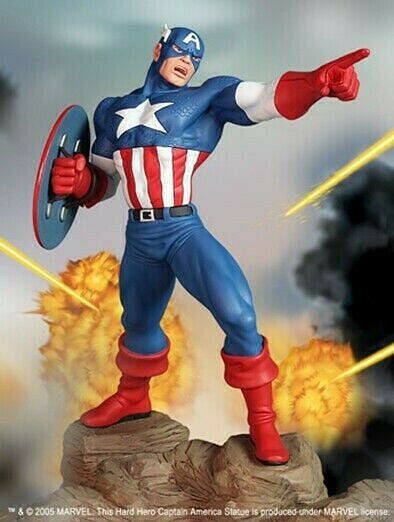 CAPTAIN AMERICA Cold-Cast Statue Ltd Ed 1000 Hard Hero | eBay