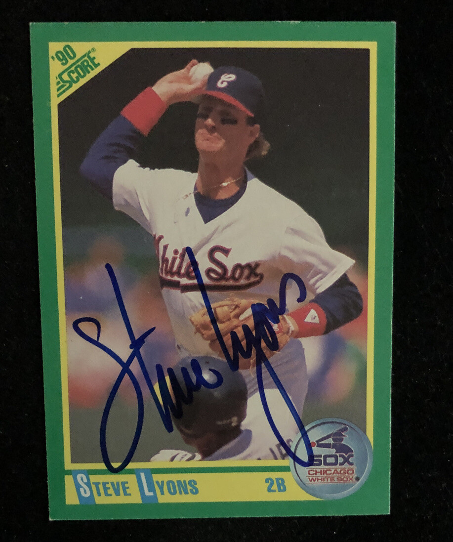 STEVE LYONS 1990 SCORE AUTOGRAPHED SIGNED AUTO BASEBALL CARD 88 WHITE ...