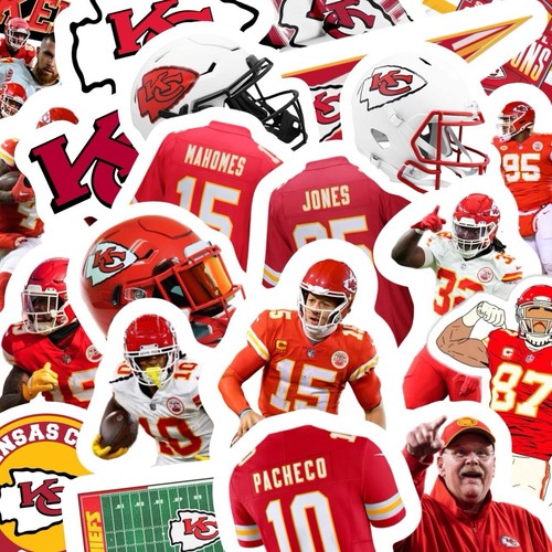 Kansas City Chiefs Waterproof Stickers 40 Piece Sticker Set | eBay