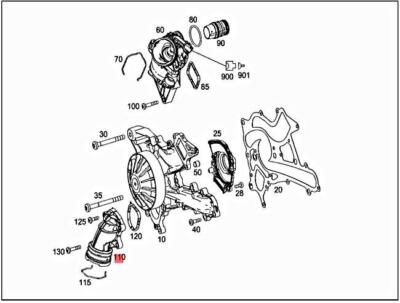 Genuine MERCEDES Coolant inlet connection 2762000156 | eBay