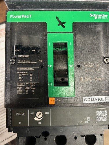 Square D JGA36200 PowerPact JG 230 Circuit Breaker 200A 600V 3 Pole | eBay