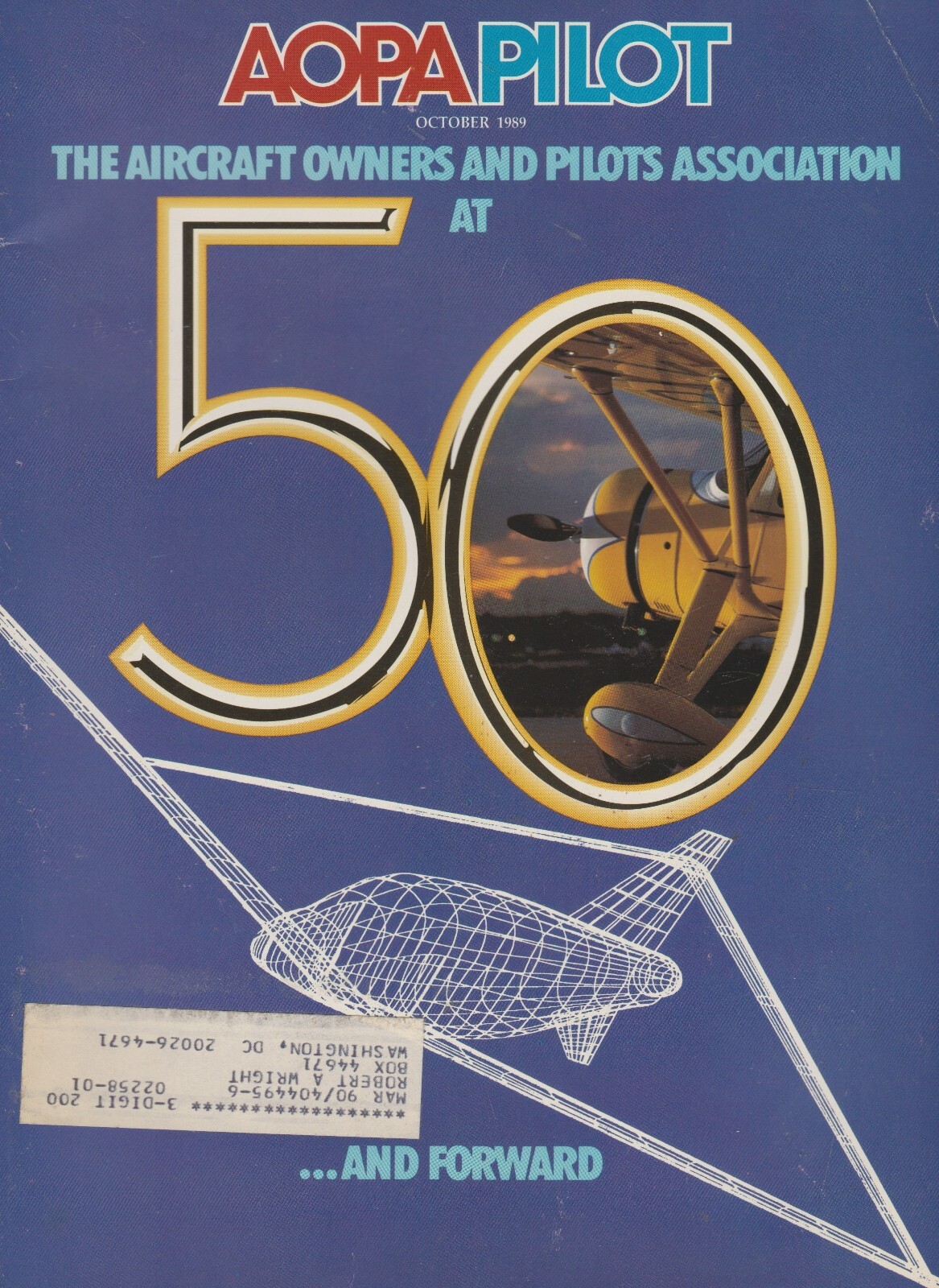 AOPA Pilot (Oct 1989) 50 years of AOPA, Fairchild F24, Airports, Rutan's Vision | eBay