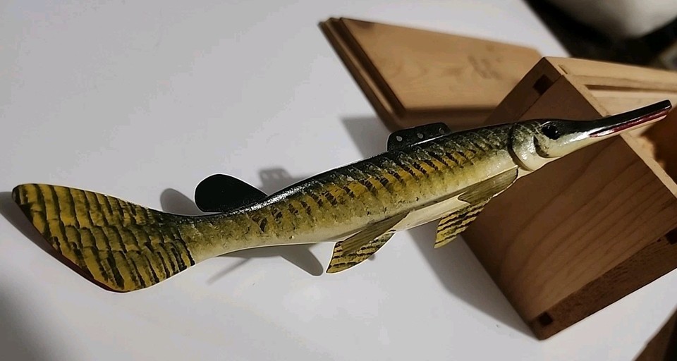 Carl Christiansen GAR Decoy Hand Carved Musky Northern Pike Lure New In ...