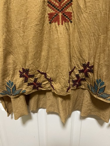 Johnny Was JW Los Angeles Amber Aztec SW Tribal Boho Embroidered Tunic ...
