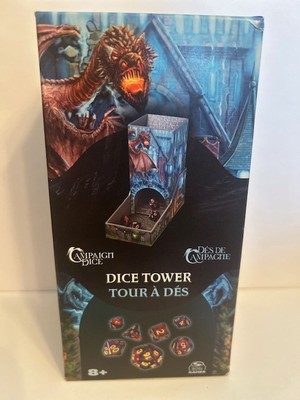 Campaign Dice Tower Portable Tumbler with 7 Polyhedral Dice D&D New in ...
