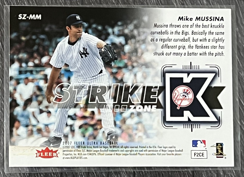 2007 Fleer Ultra - Strike Zone #SZ-MM MIKE MUSSINA ⚾ Yankees ⚾ FREE ...