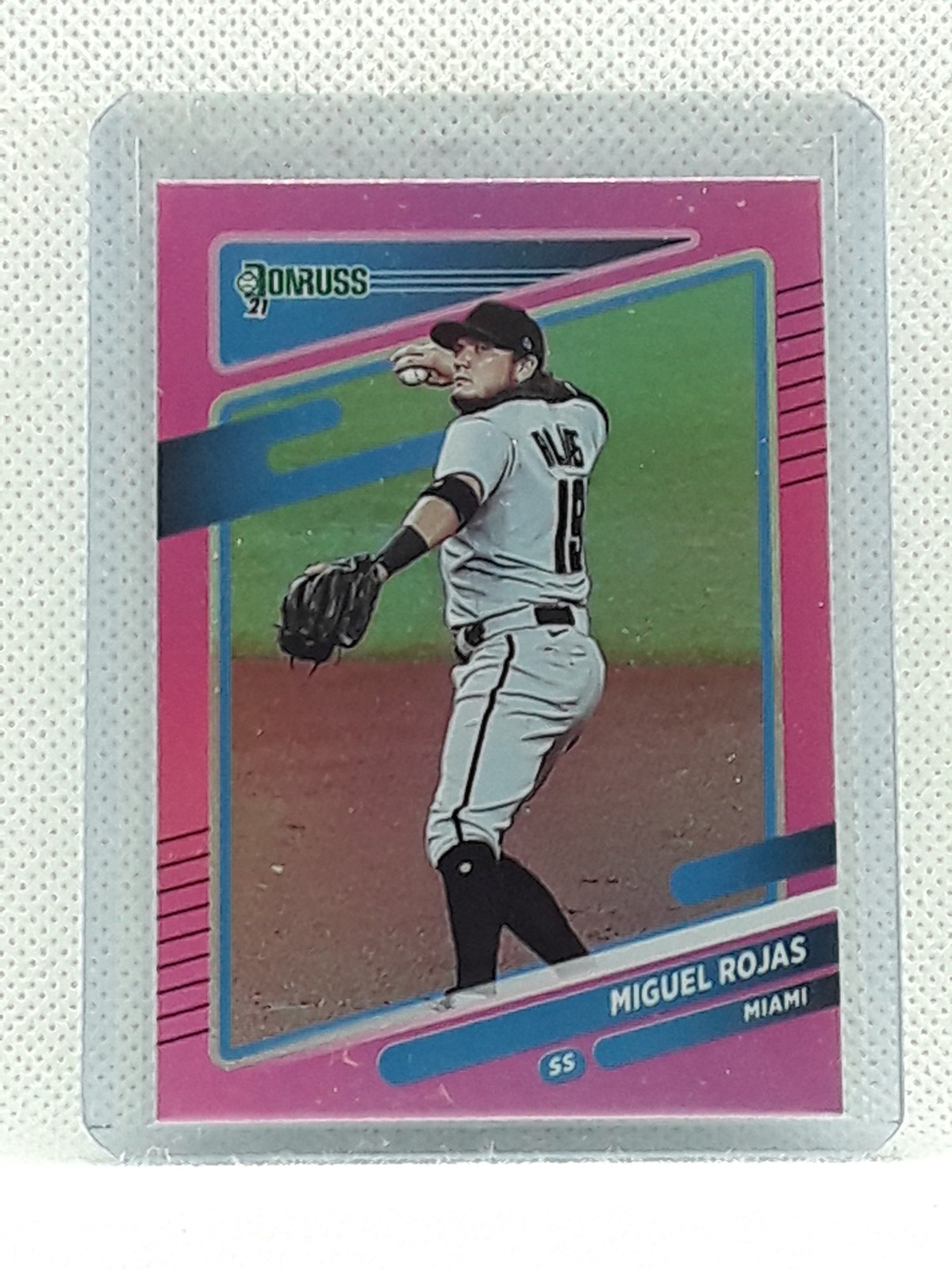 Miguel Rojas 2021 Donruss Baseball - Holo Pink #210 - Miami Marlins | eBay