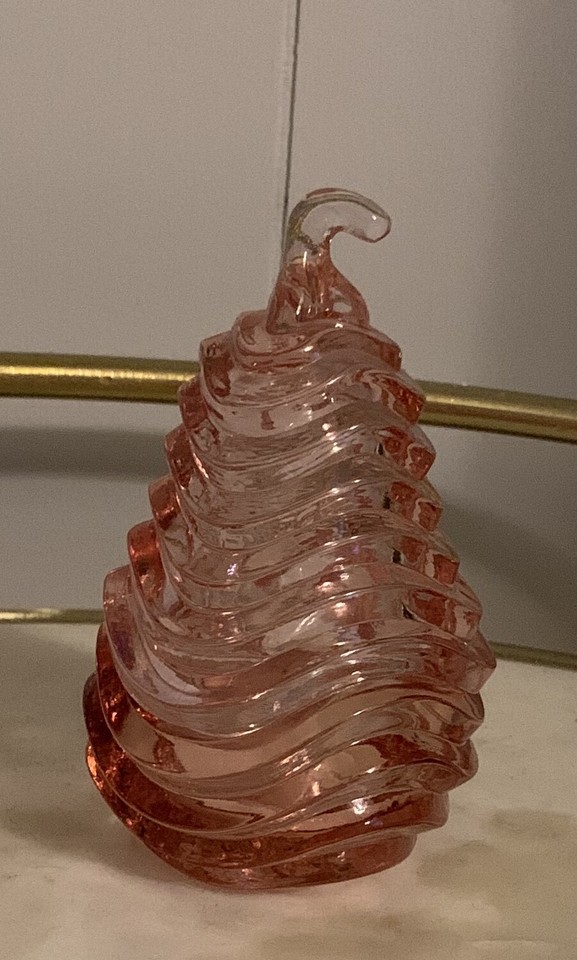 Vintage FENTON Petal Pink PEAR SHAPED Trinket Box 2pcs Awesome! | eBay