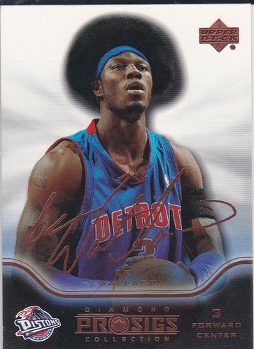 BEN WALLACE AUTO SIGS Basketball Card Upper Deck DETROIT PISTON NBA ...