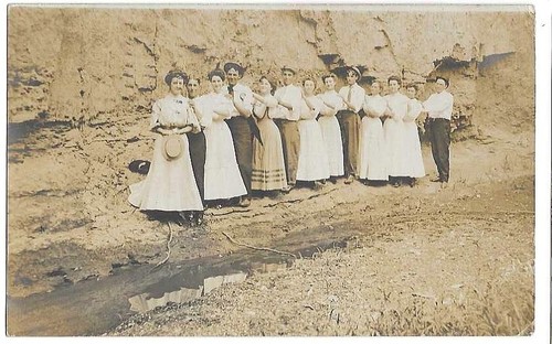 Excelsior Springs, MO Missouri 1908 RPPC Postcard, 5 Couples + 3 Women ...