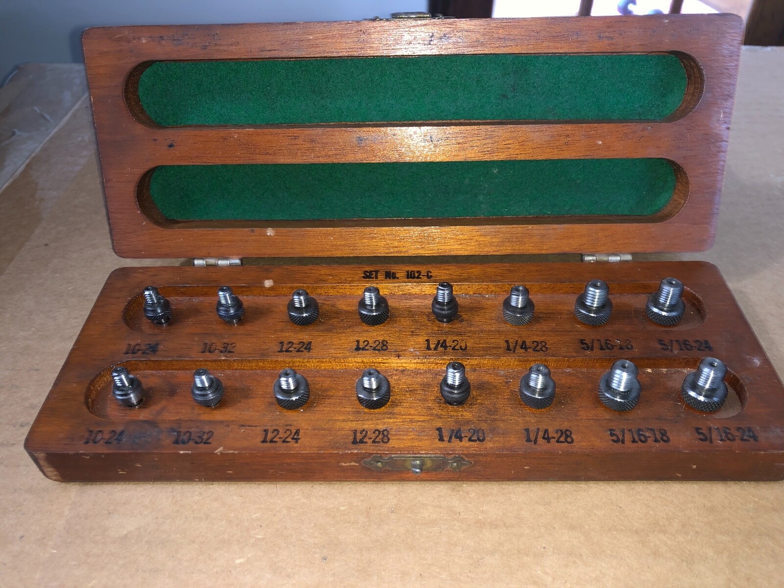 PRECISION JO PLUGS SET NO.102-C 10-24 THROUGH 5/16-24 16 PLUGS SPENCE ...