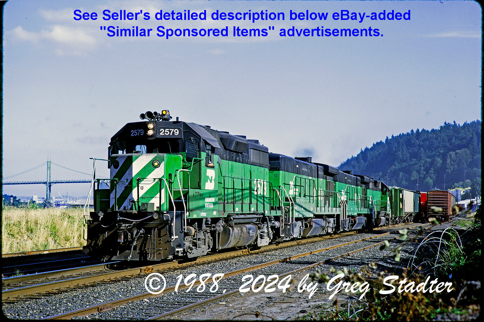 Burlington Northern EMD GP35 #2579 with ALCO trucks @ Willbridge, OR ...