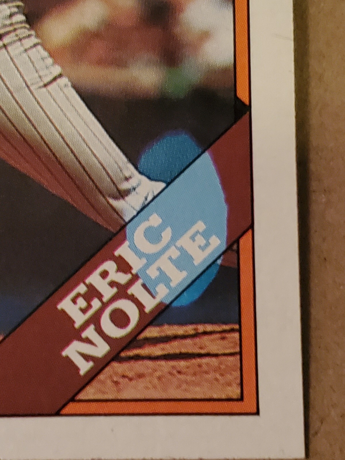1988 Topps - #694 Eric Nolte (RC) ( BIG BLUE INK ERROR ) 🔥SUPER RARE ...