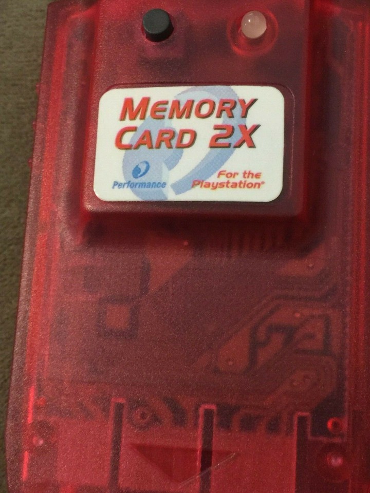 PLAY STATION PERFORMANCE 2X MEMORY CARD RED | eBay