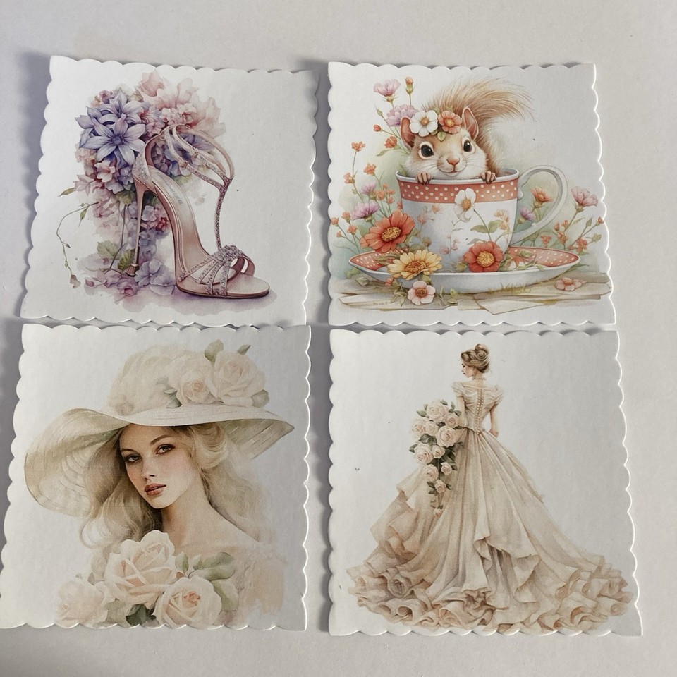 Craft Room Clear Out 20 single Layer Die Cut Toppers approx 8.5cms ...