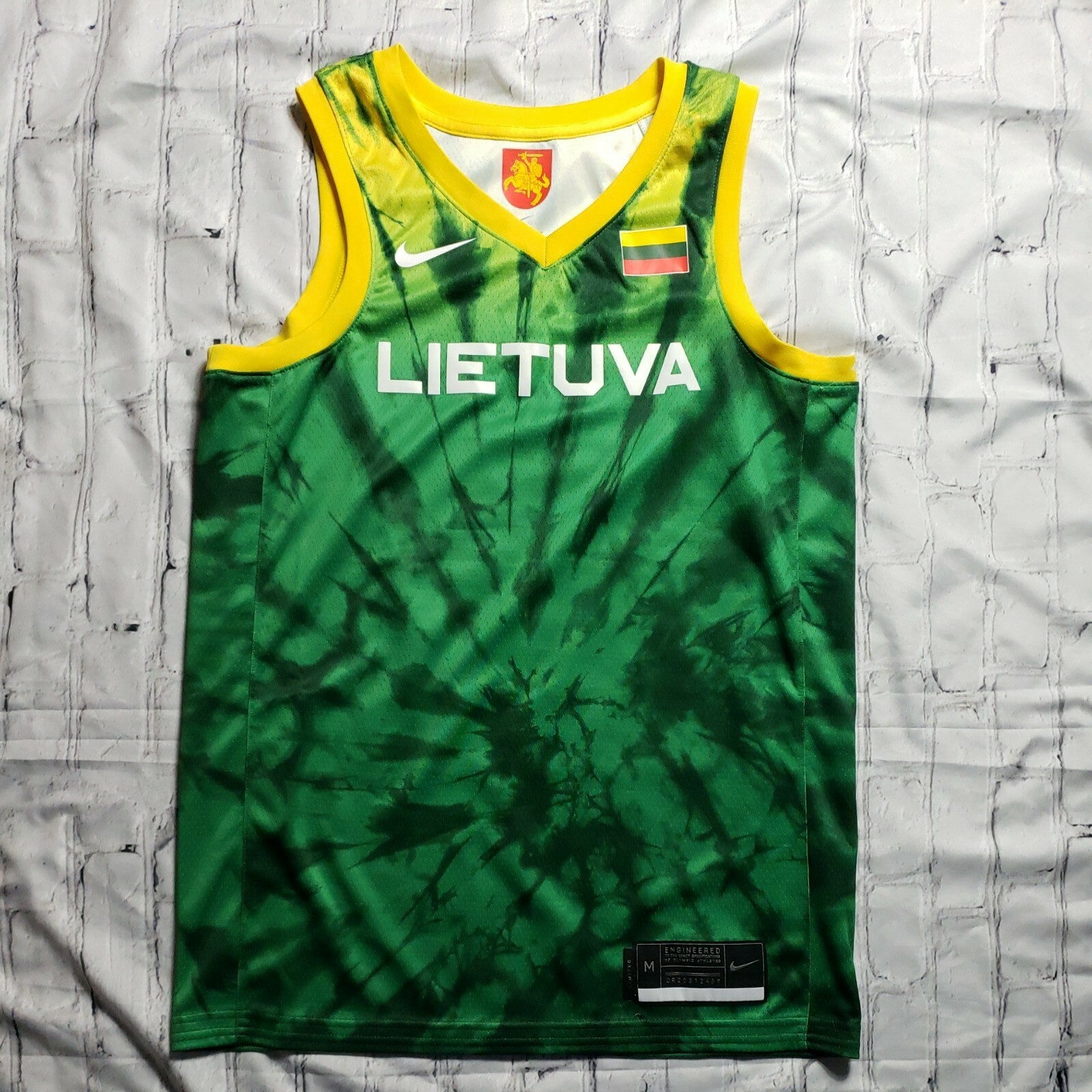 Nike Lithuania 2020 Olympic Basketball Jersey Green CQ0088-341 MENS ...