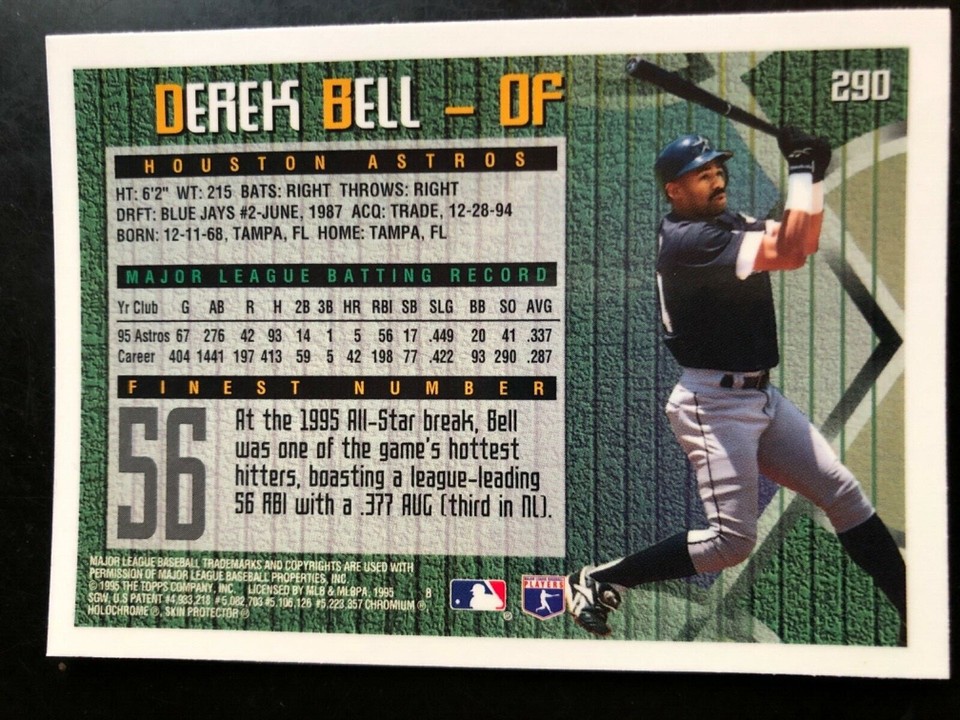 1995 Topps Finest #290 Astros Derek Bell Baseball Card | eBay