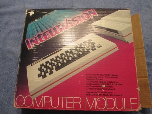 1983 MATTEL INTELLIVISION COMPUTER MODULE & KEYBOARD 4187-6007 OPEN BOX ...