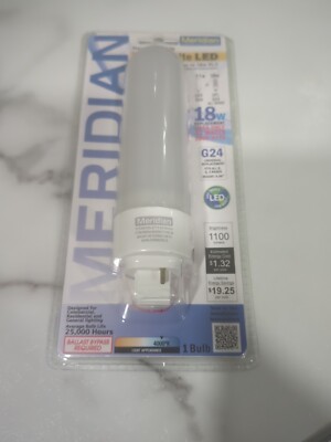 Meridian 13184 18W Equival Bright White 4000K PL LED Rep Light Bulb 11W ...