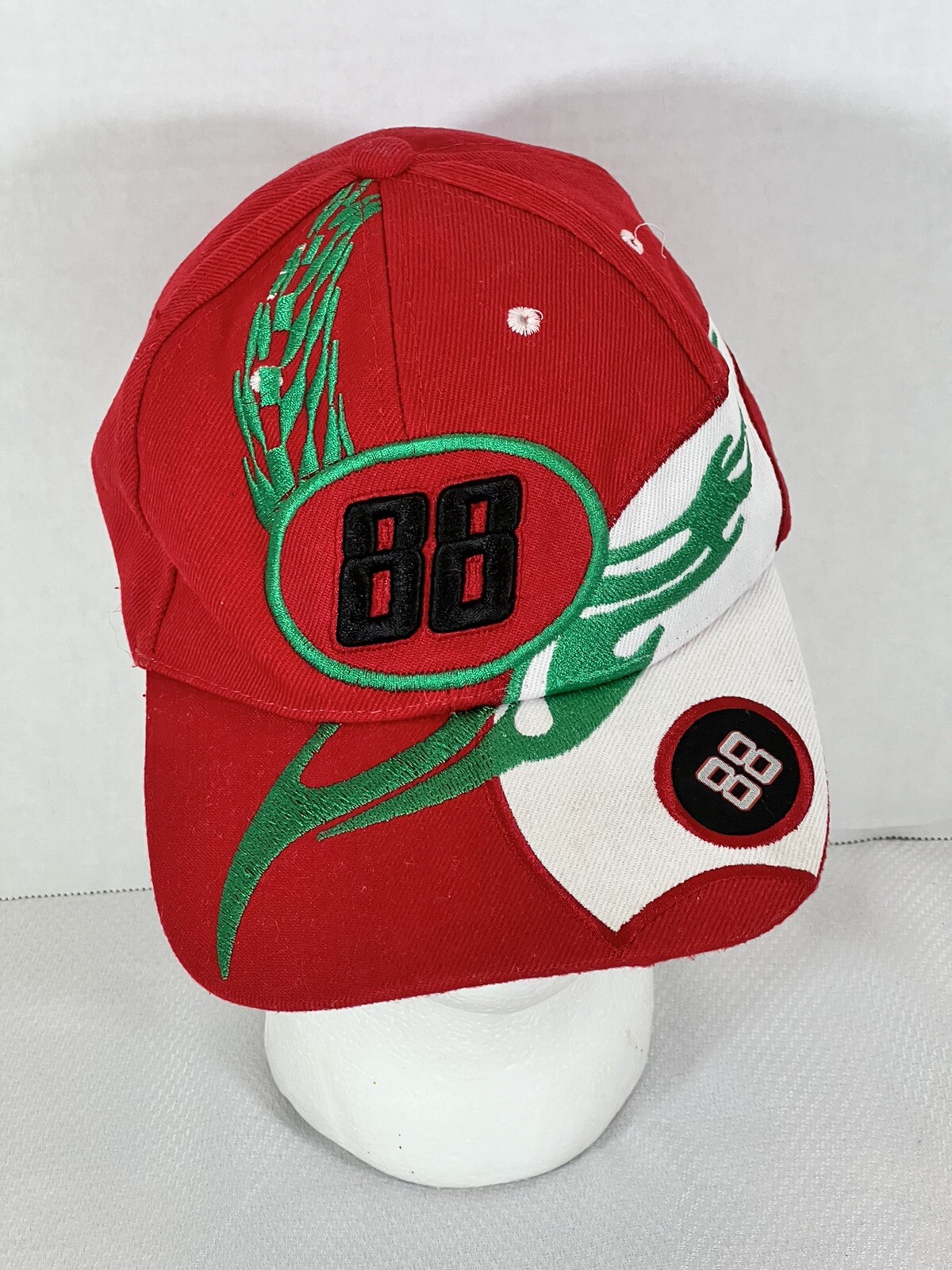 USA Racing 88 Dale Jarret Red & White Hat With Green … - Gem