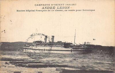Greece - World War One - French hospital ship André Lebon en route to ...