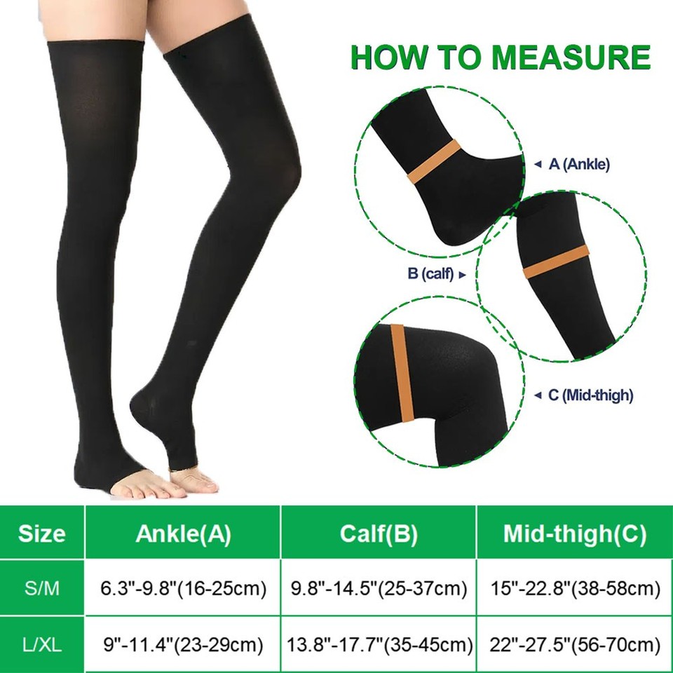 20-30mmHg Compression Stockings Medical Varicose Vein Relief Support ...