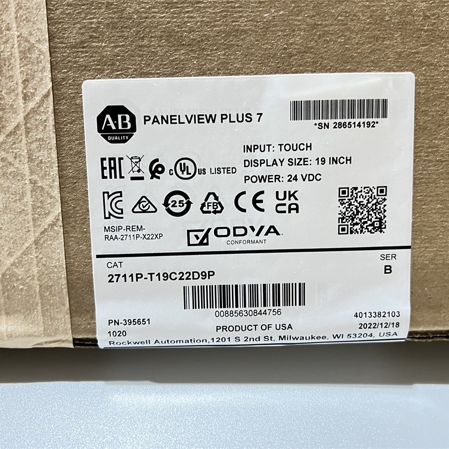 Allen-Bradley 2711P-T19C22D9P Series B PanelView Plus 7 Performance ...