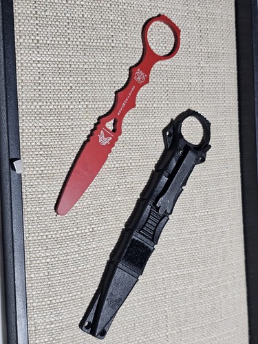 Benchmade SOCP 176BK-COMBO Trainer Knife Set with Black Sheath Fixed ...