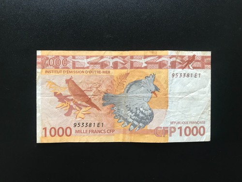 French Pacific Territory 1000 Francs Banknote 2014 CFP Bill Paper Note ...