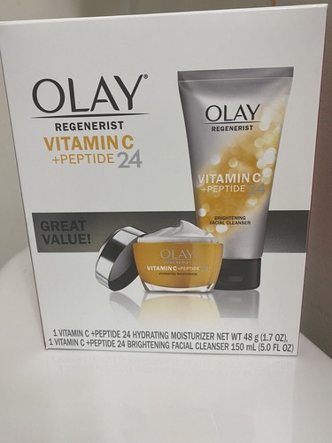 olay vitamin c peptide moisturizer and cleanser Value Pack | eBay