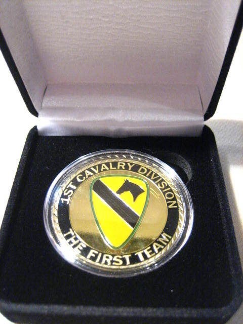 US ARMY 1st CAVALRY DIVISION "The First Team" Challenge Coin w ...