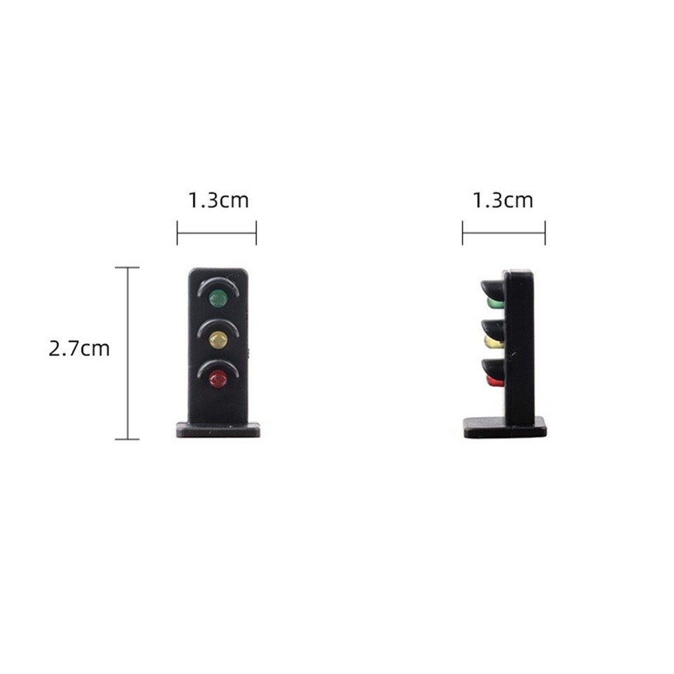 5Pcs Model Train Signals 3 Lights OO HO Scale Railroad LED Signal Lamp ...
