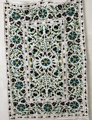 Suzani Wall Hanging, Handmade Bed Coverlet, Gift For Special, Suzani ...