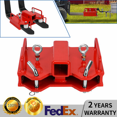 2" Trailer Hitch Receiver Dual Pallet Fork Forklift Towing Adapter ...