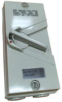 ELECTRICAL WEATHER PROOF ISOLATOR SWITCH BOX 1 POLE SINGLE PHASE 240V ...